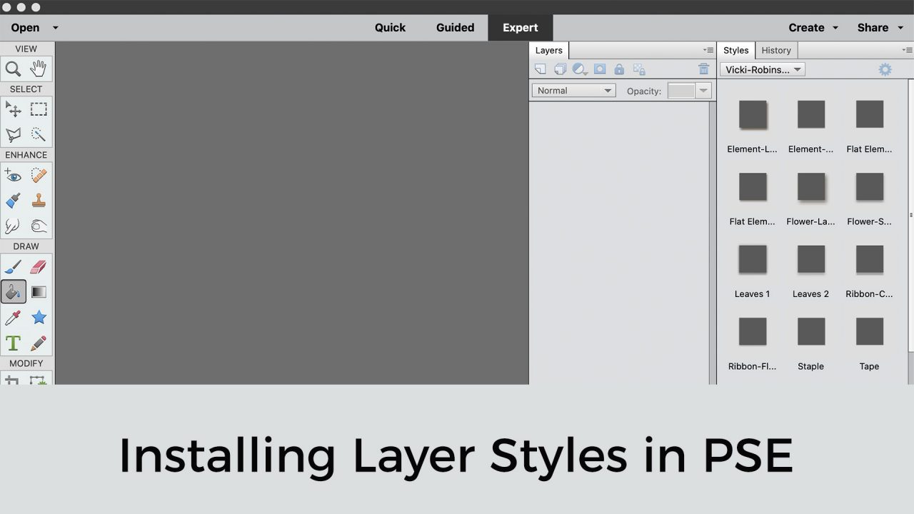 Installing Layer Styles | Vicki Robinson Designs
