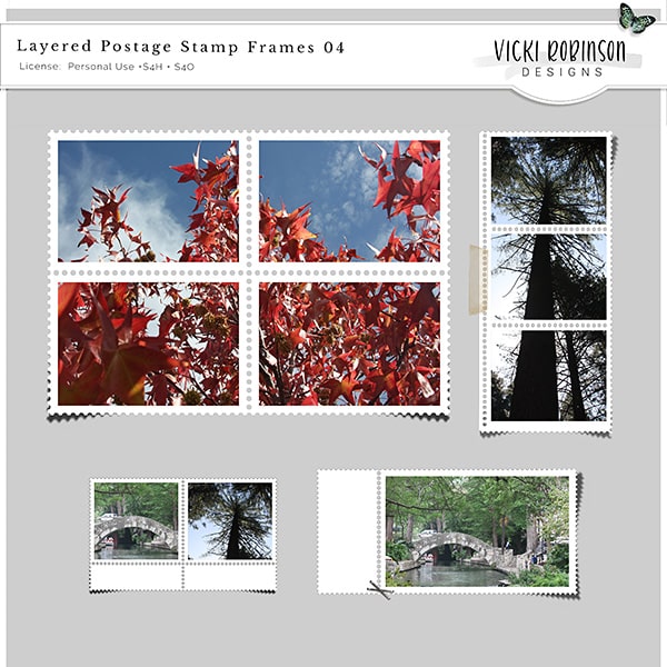 Using Layered Postage Stamp Frames | Vicki Robinson Designs