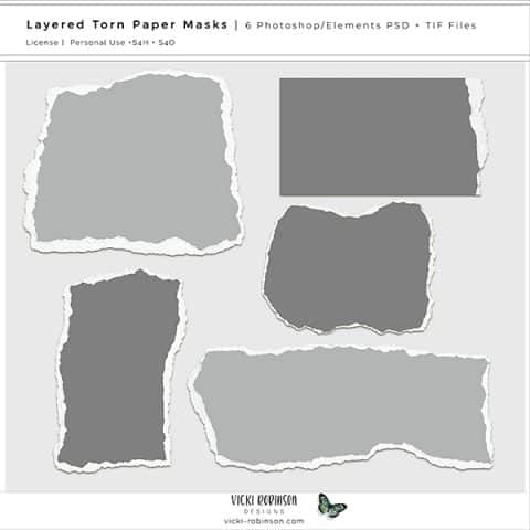 Creating a Torn Paper Effect on Your Digital Scrapbook Page | Vicki ...